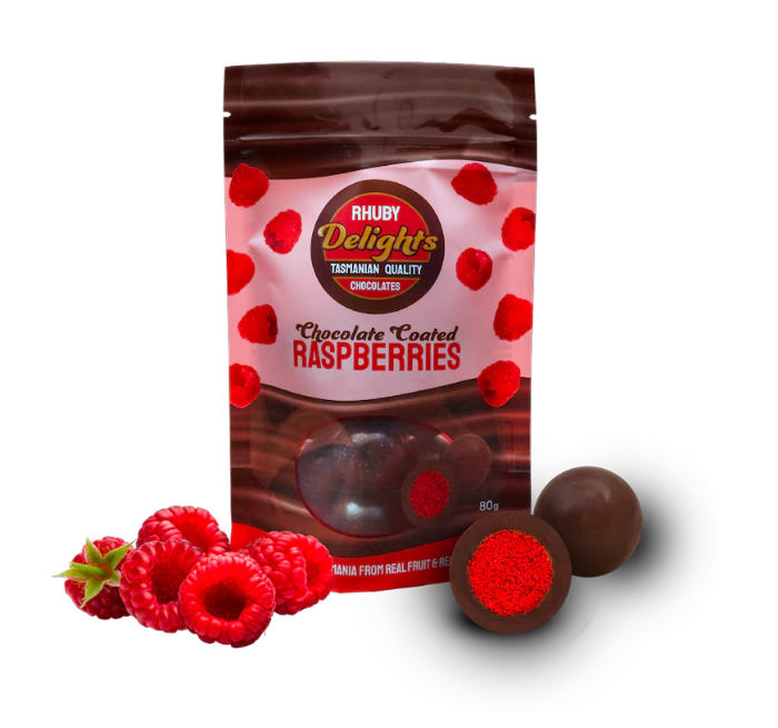 Chocolate Coated Tasmanian Raspberries – Hobarthamperco.